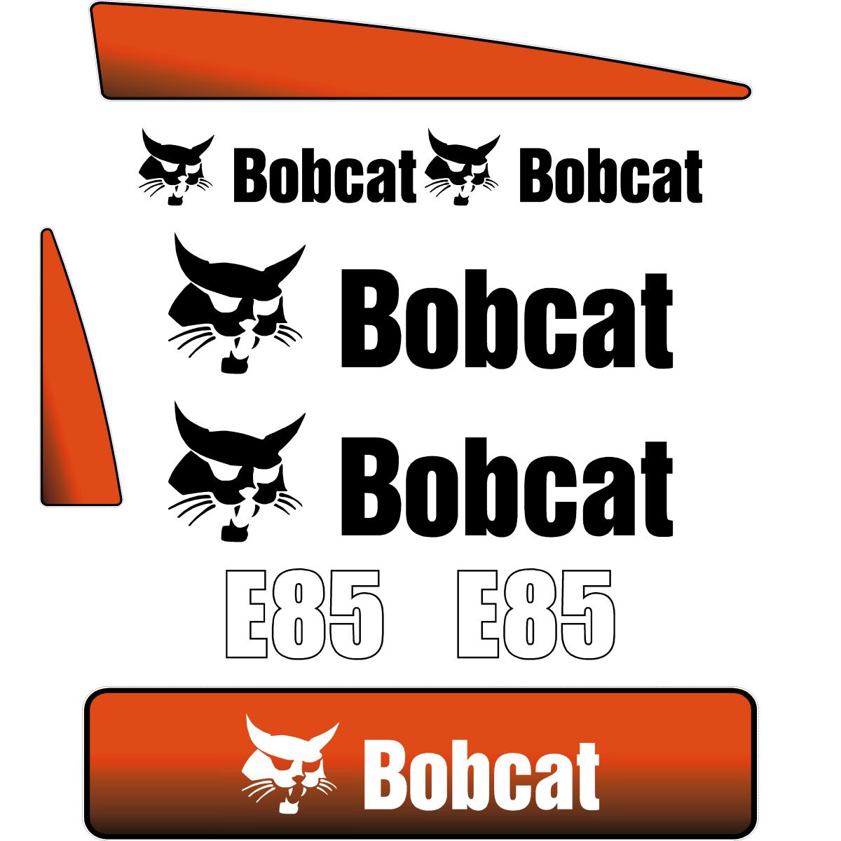 Bobcat E85 Mini Excavator Decal Set / Sticker Kit