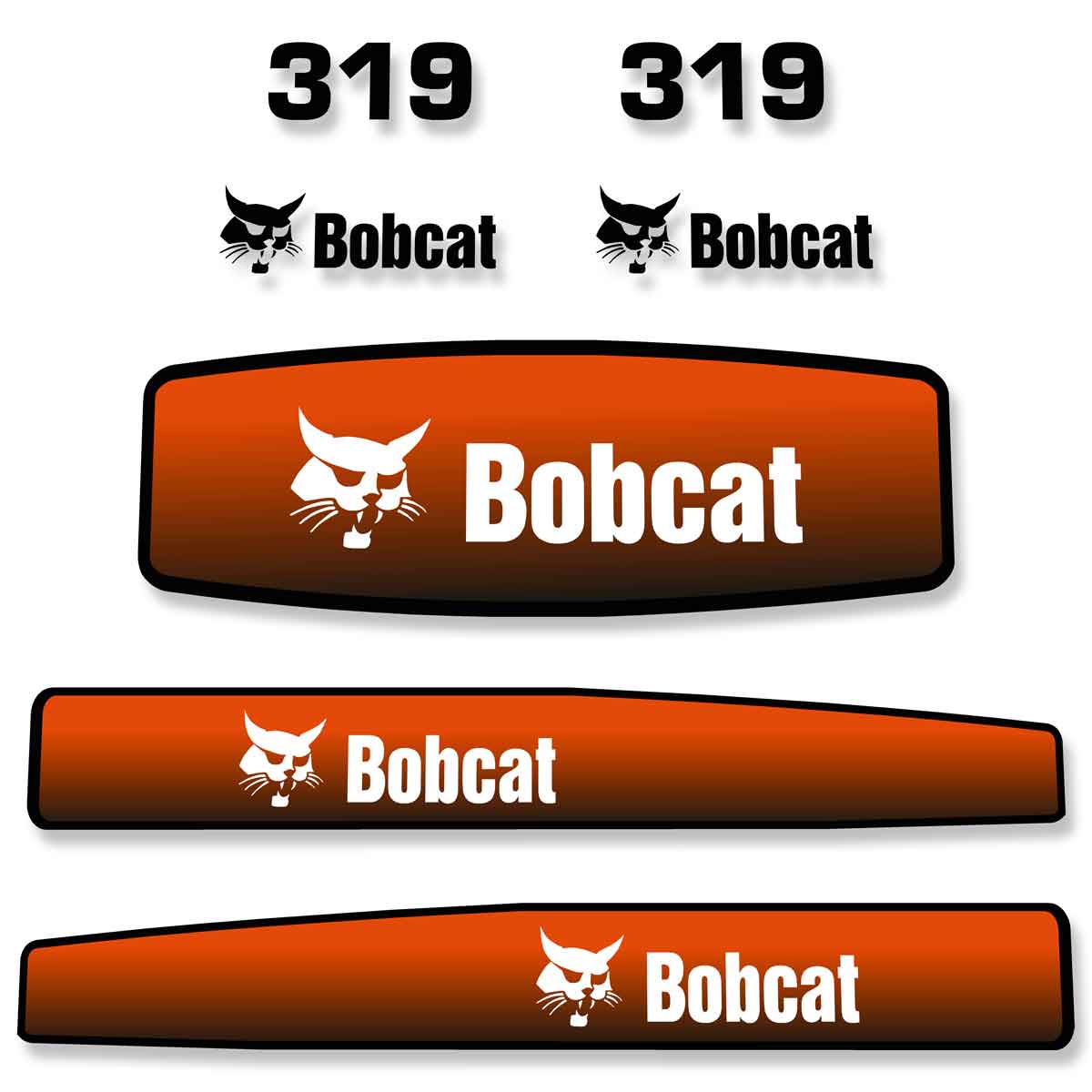 Bobcat 319 Decals Stickers