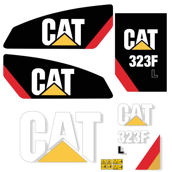 CAT 323F L Decal Kit