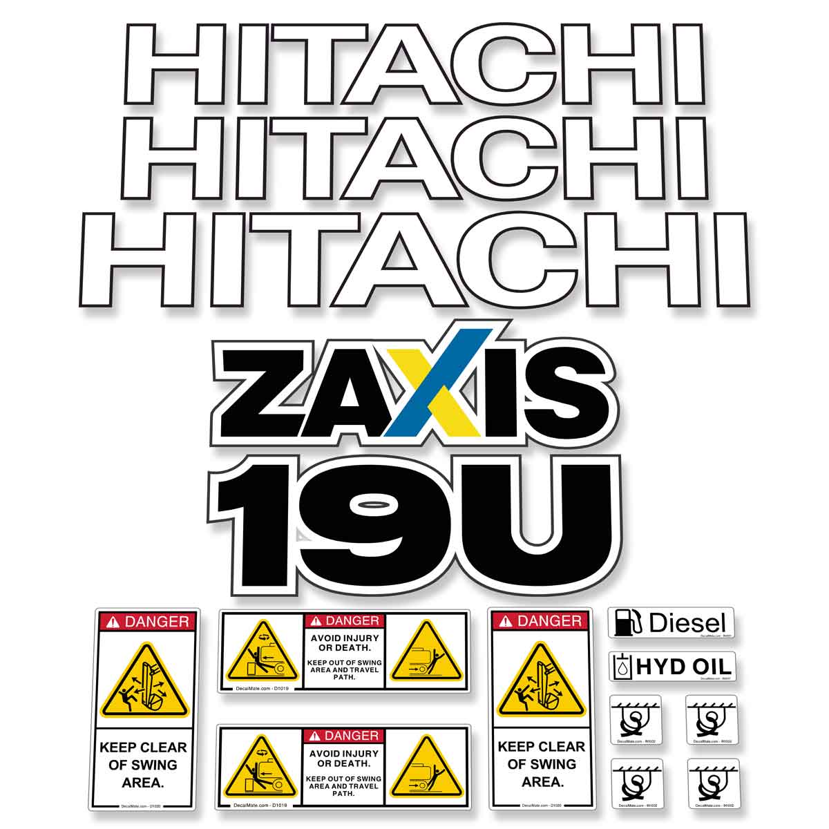 Hitachi ZX19U-5 Decals