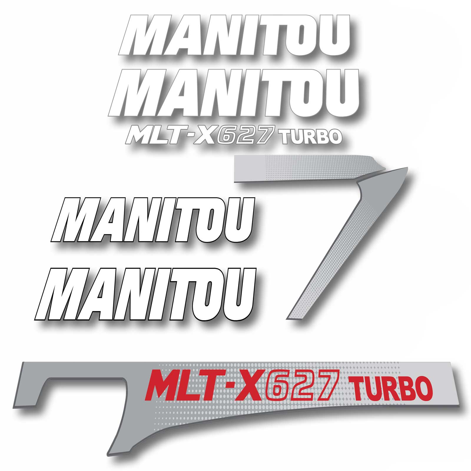 Manitou MLT X 627 Turbo Decal Kit