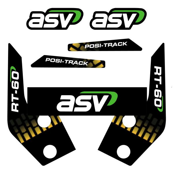 ASV RT60 Decal Kit - Skid Steer Tracked