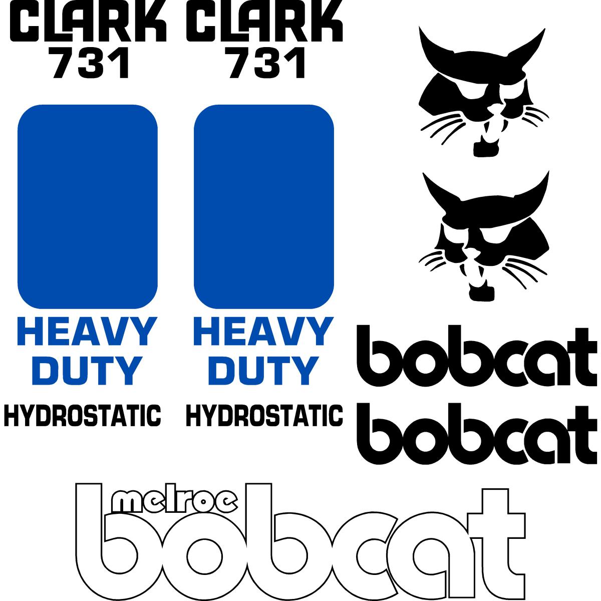 Bobcat 731 Skid Steer Loader Repro Decal Set Sticker Kit