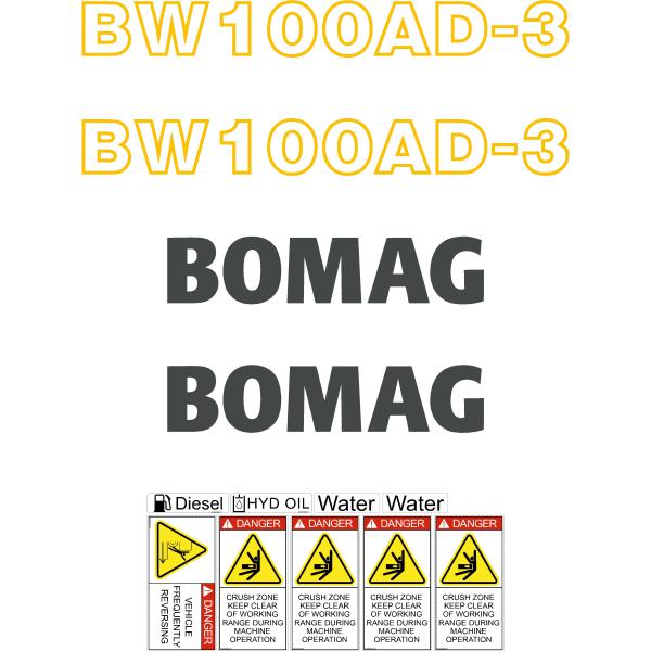 Bomag Decals