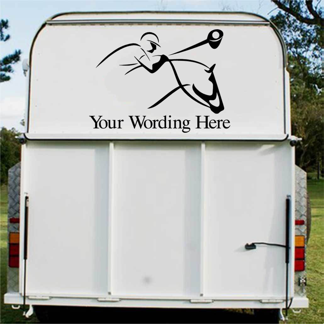 Polocrosse Horse Float Decals Stickers