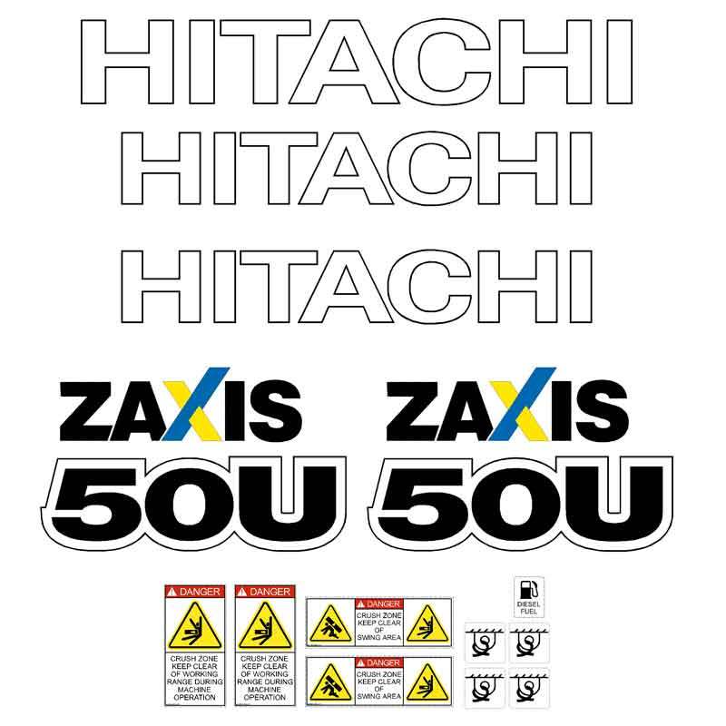 Hitachi ZX50U-5 Decal Set / Sticker Kit