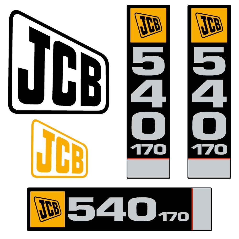 JCB 540-170 Loadall Telehandler Decals Stickers