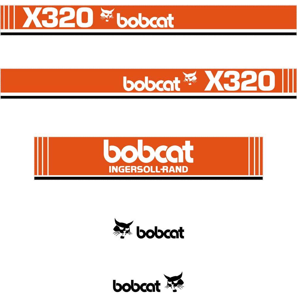 Bobcat X320 Mini Excavator Decal Set / Sticker Kit
