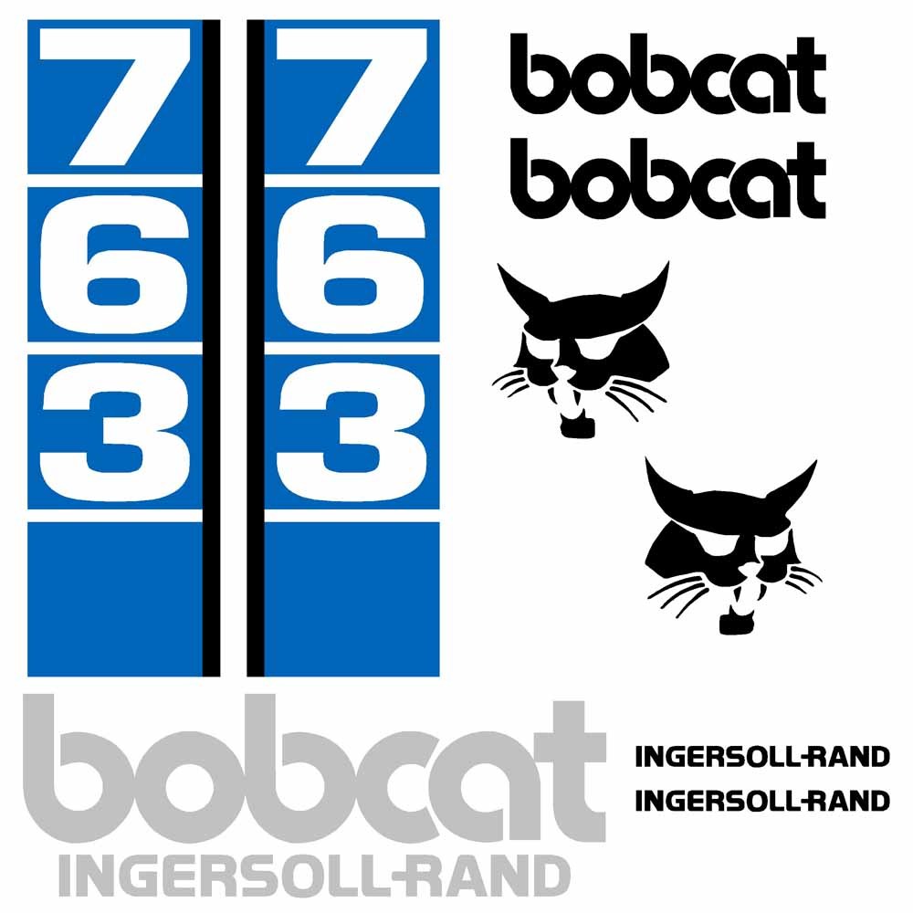 Bobcat ir 763 Skid Steer Loader Repro Decal Set Sticker Kit 1 – AceDecals