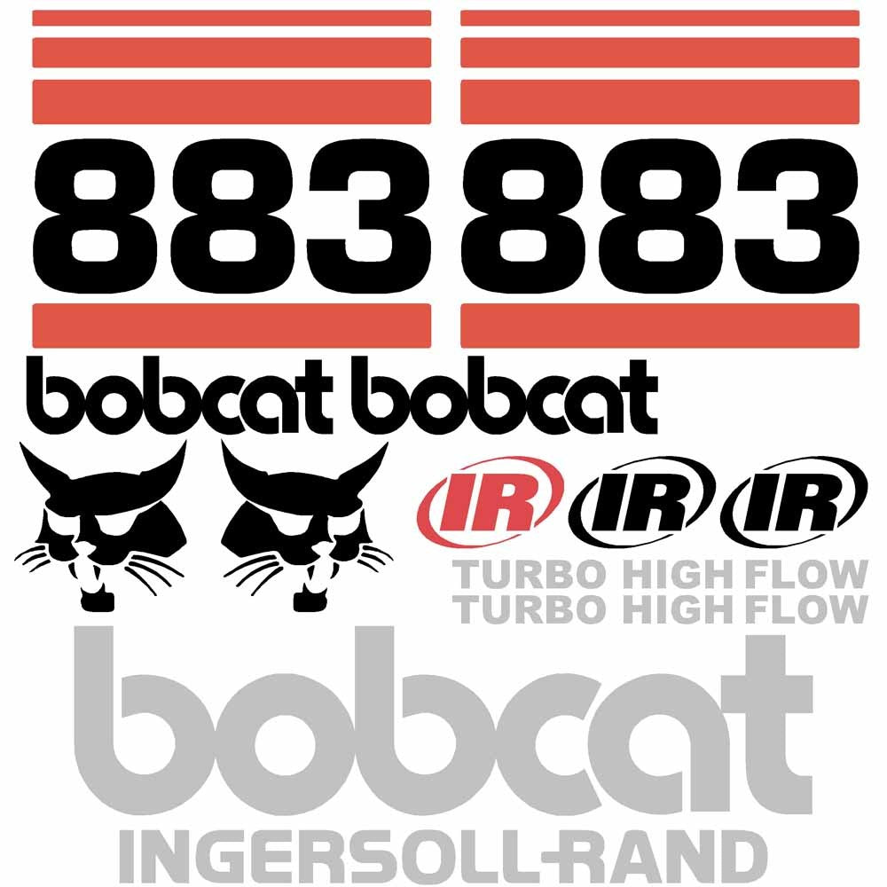 Bobcat ir 883 Skid Steer Loader Repro Decal Set Sticker Kit