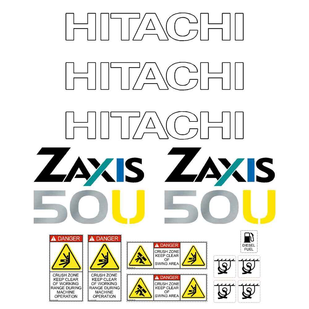 Hitachi ZX50U-2 Decal Kit