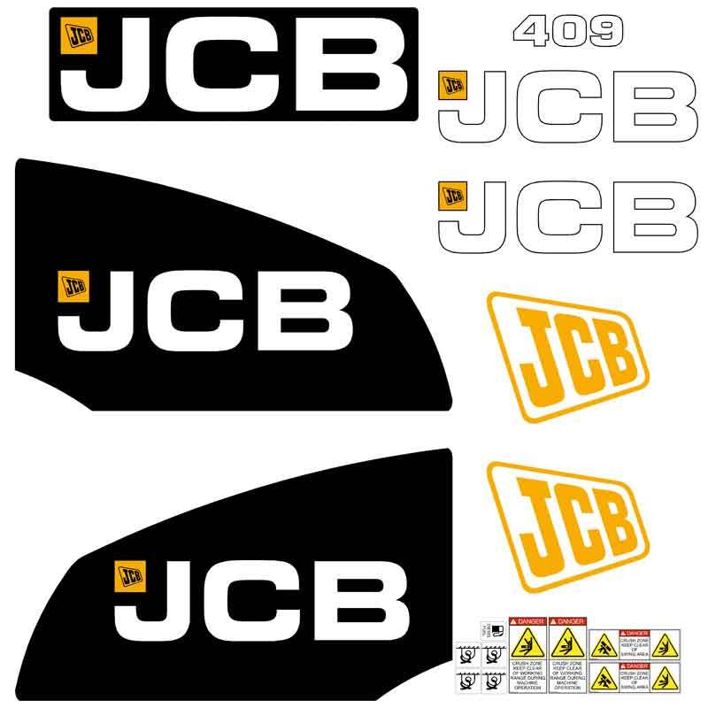 JCB 409B Wheel Loader Decal Set / Sticker Kit