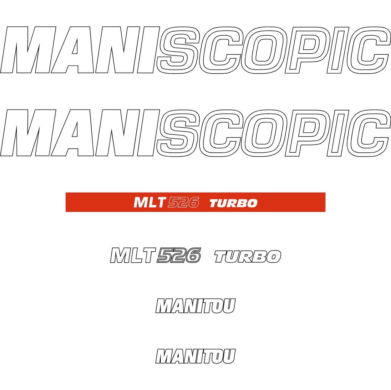 Manitou MLT526 Turbo Decal Kit - Telehandler