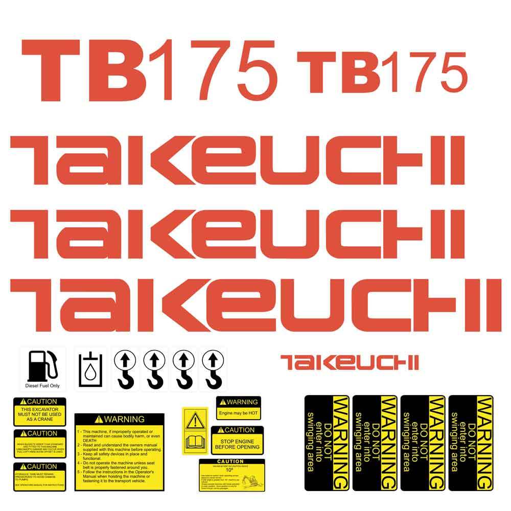 Takeuchi TB175 Decal Set / Sticker Kit