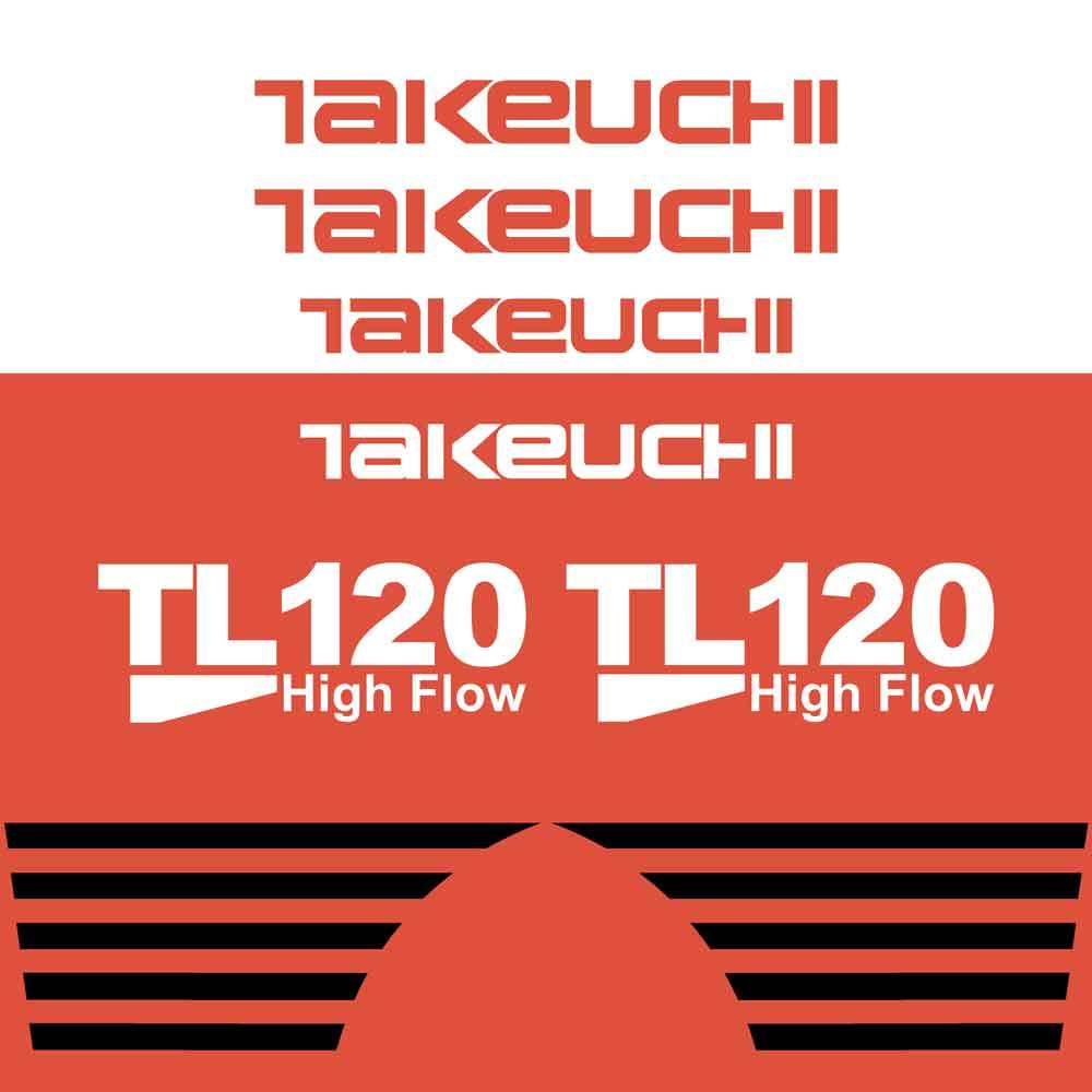 Takeuchi TL120 Decal Set / Sticker Kit